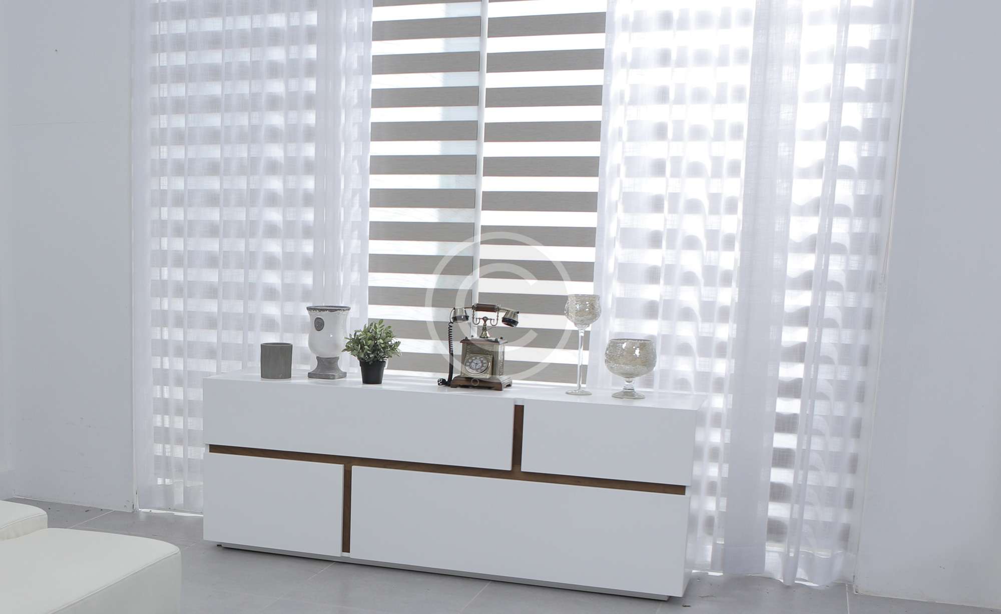 White Fitted Window Shutters - Blind Design